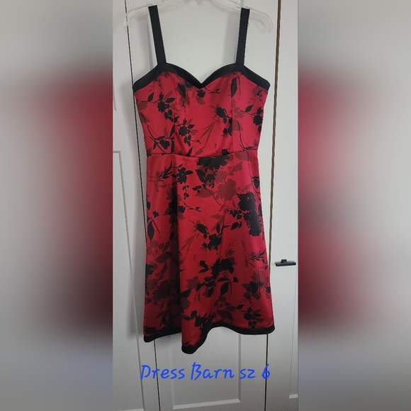 Dress Barn | Dresses | Red And Black Dress Barn Dress | Poshmark